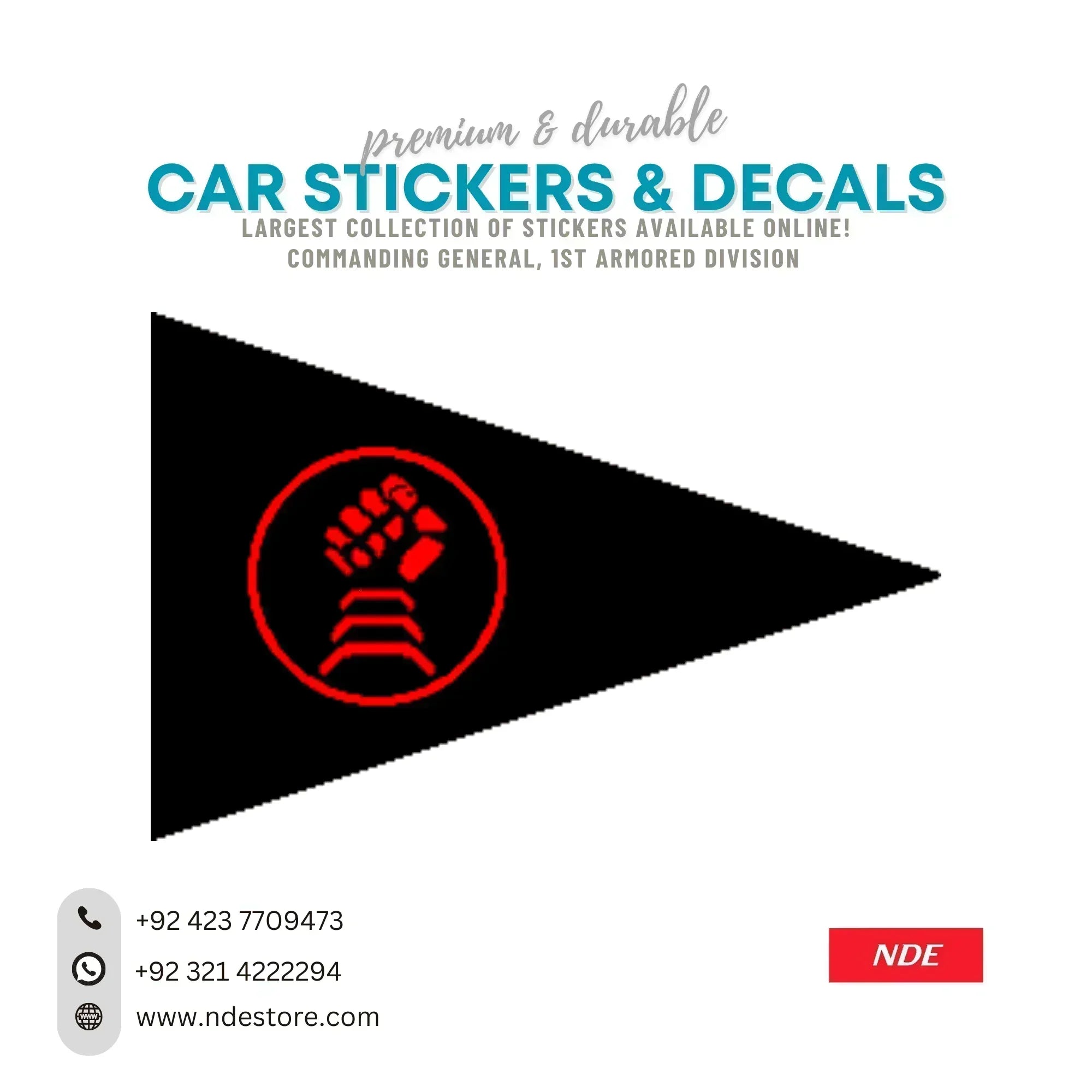 STICKER PAKISTAN ARMY FLAGS - NDE STORE