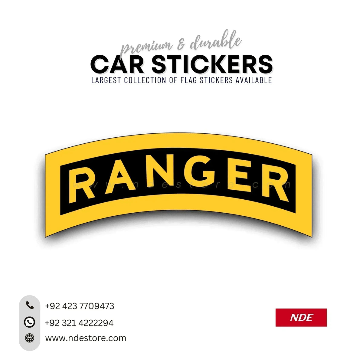 STICKER, RANGER - NDE STORE