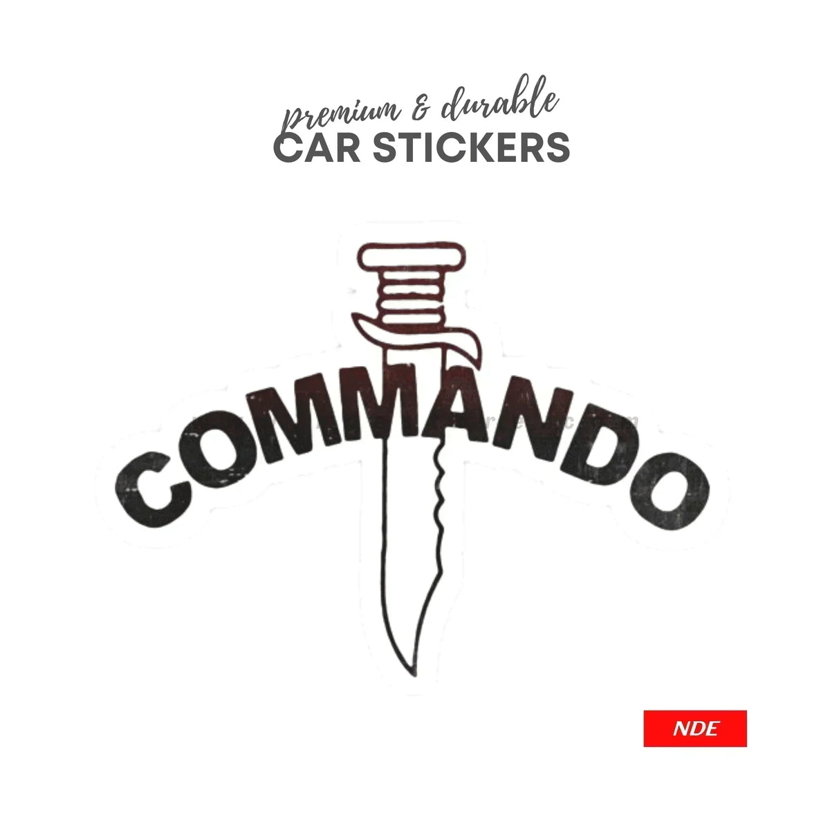 STICKER, COMMANDO (SKU: 44534) - NDE STORE