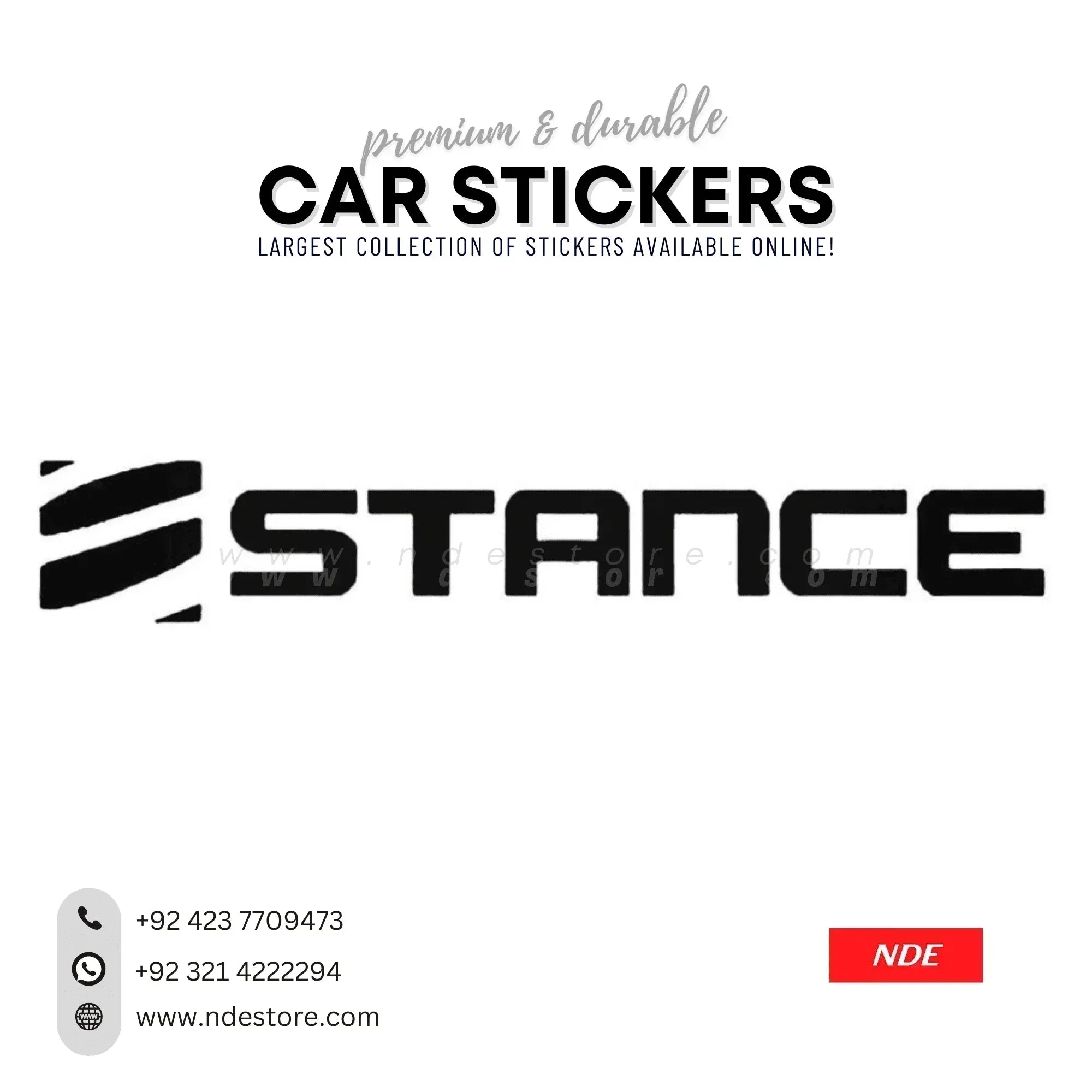STICKER, STANCE (SKU:14136) – NDE STORE