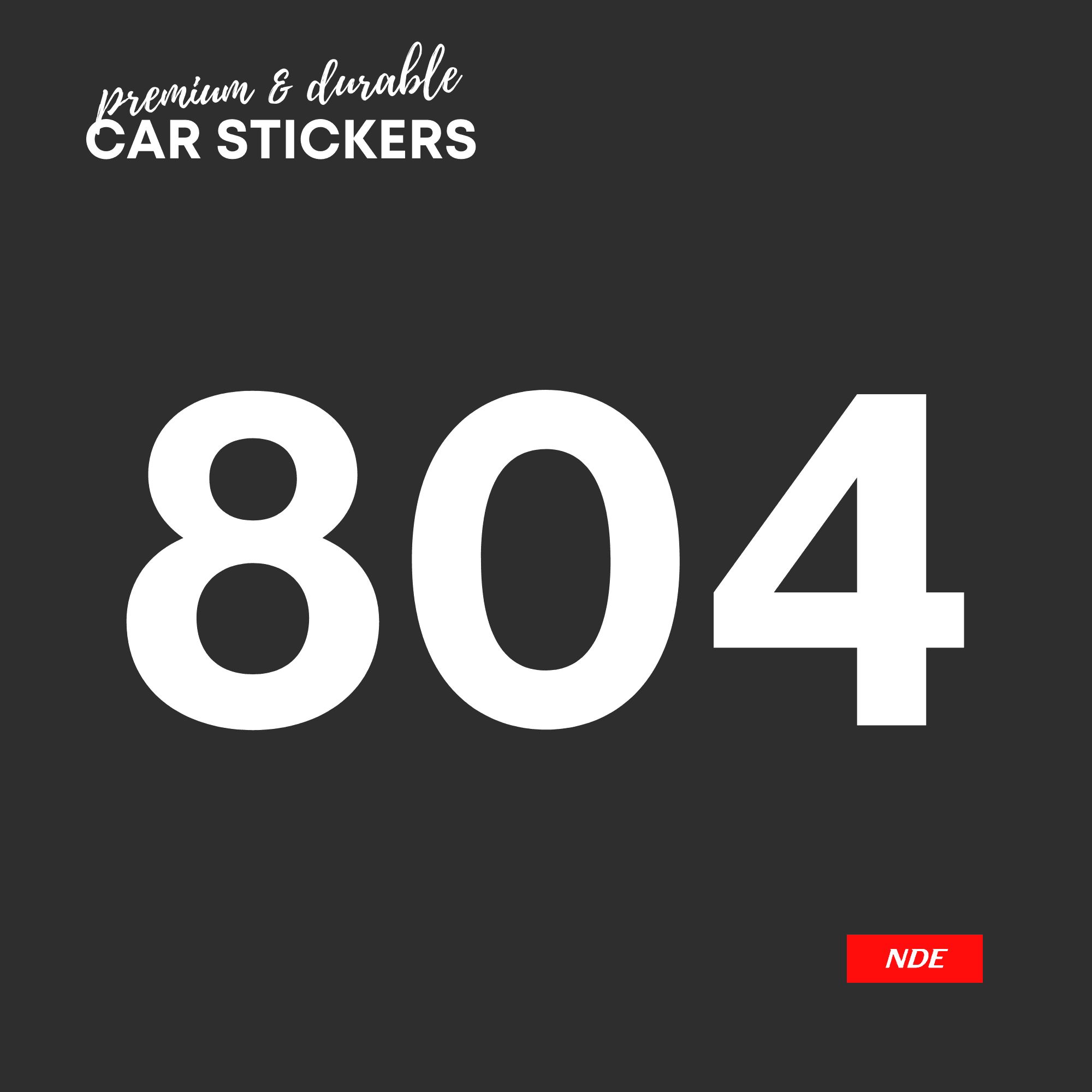 STICKER, 804 SERIES - NDE STORE