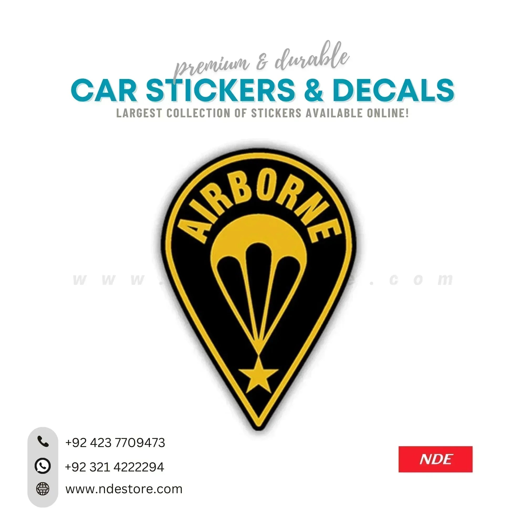 STICKER, AIRBORNE – NDE STORE