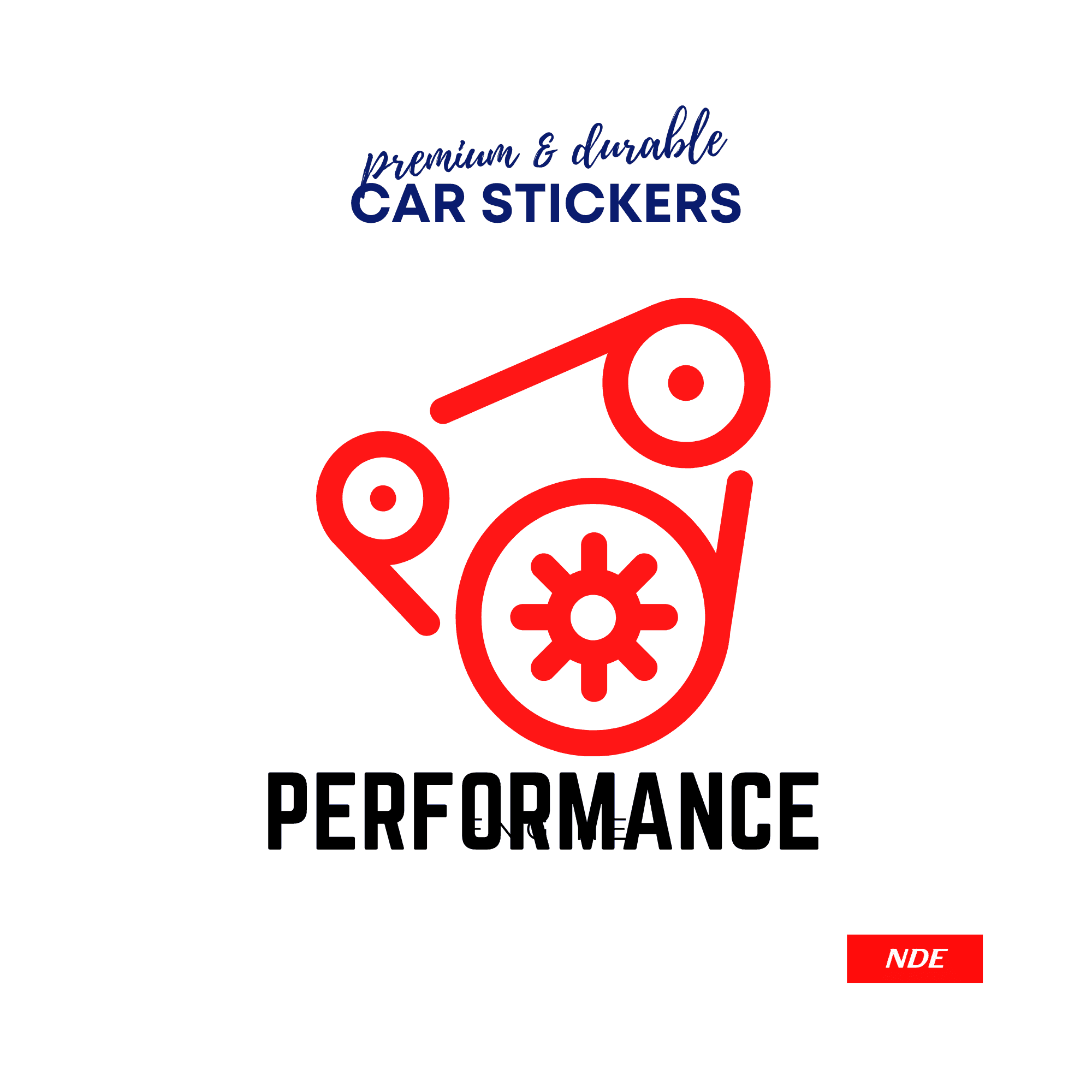 STICKER, PERFORMANCE SKU:99991 - NDE STORE