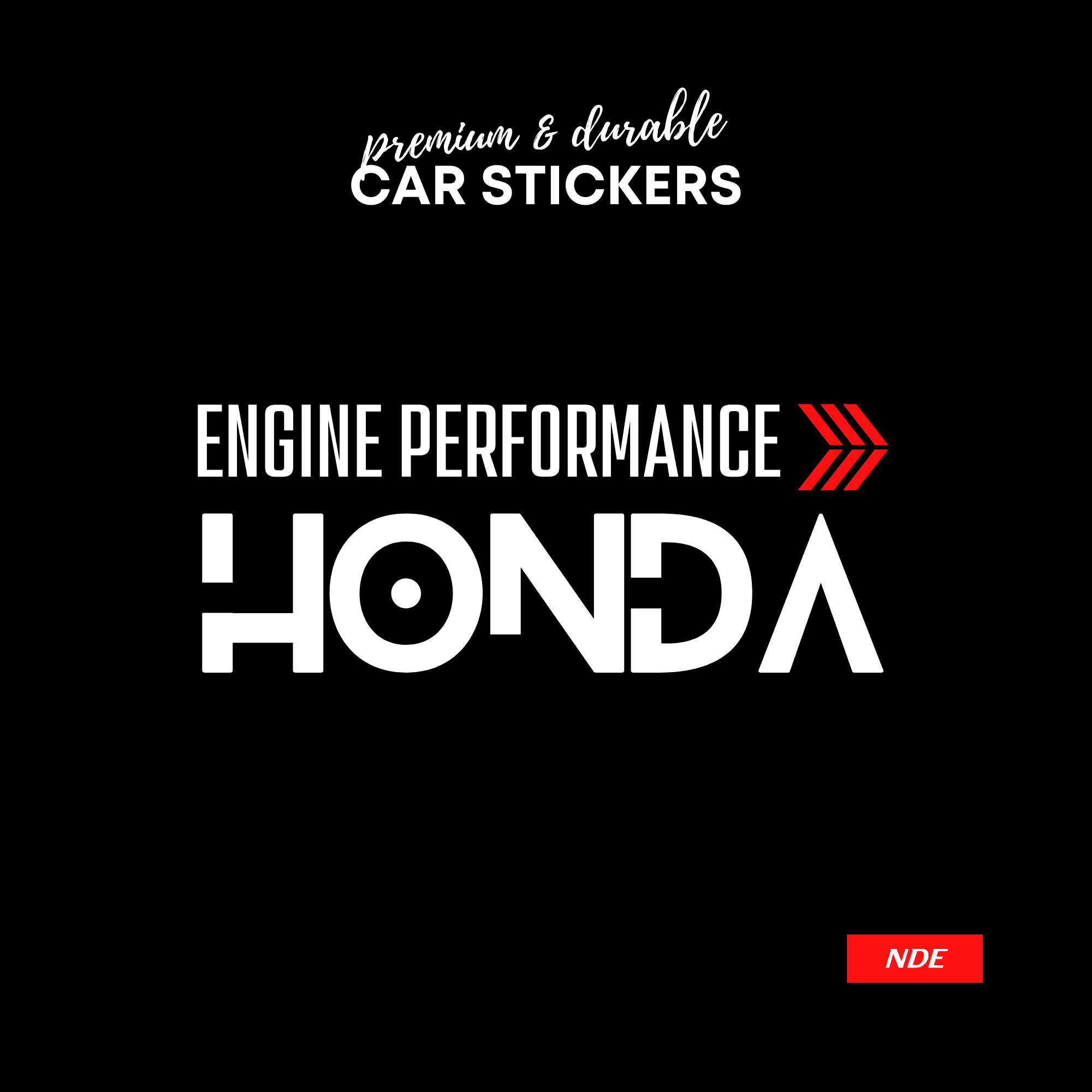 STICKER, ENGINE PERFORMANCE - NDE STORE