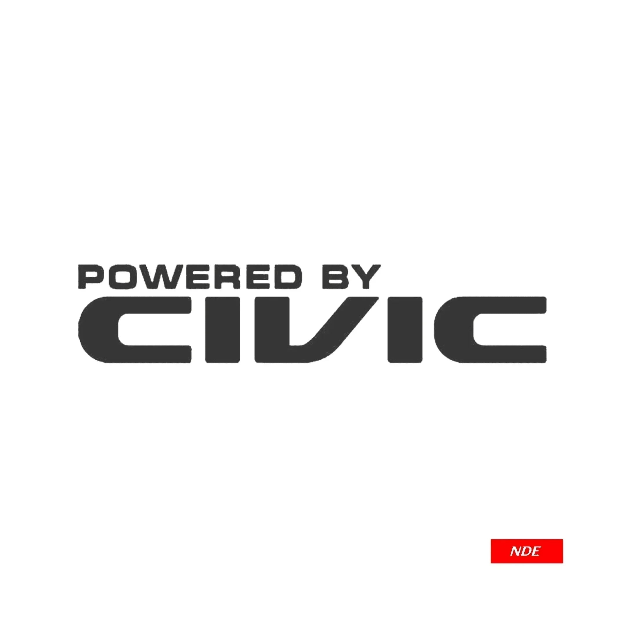 STICKER, POWERED BY CIVIC SKU:8075 – ndestore.com