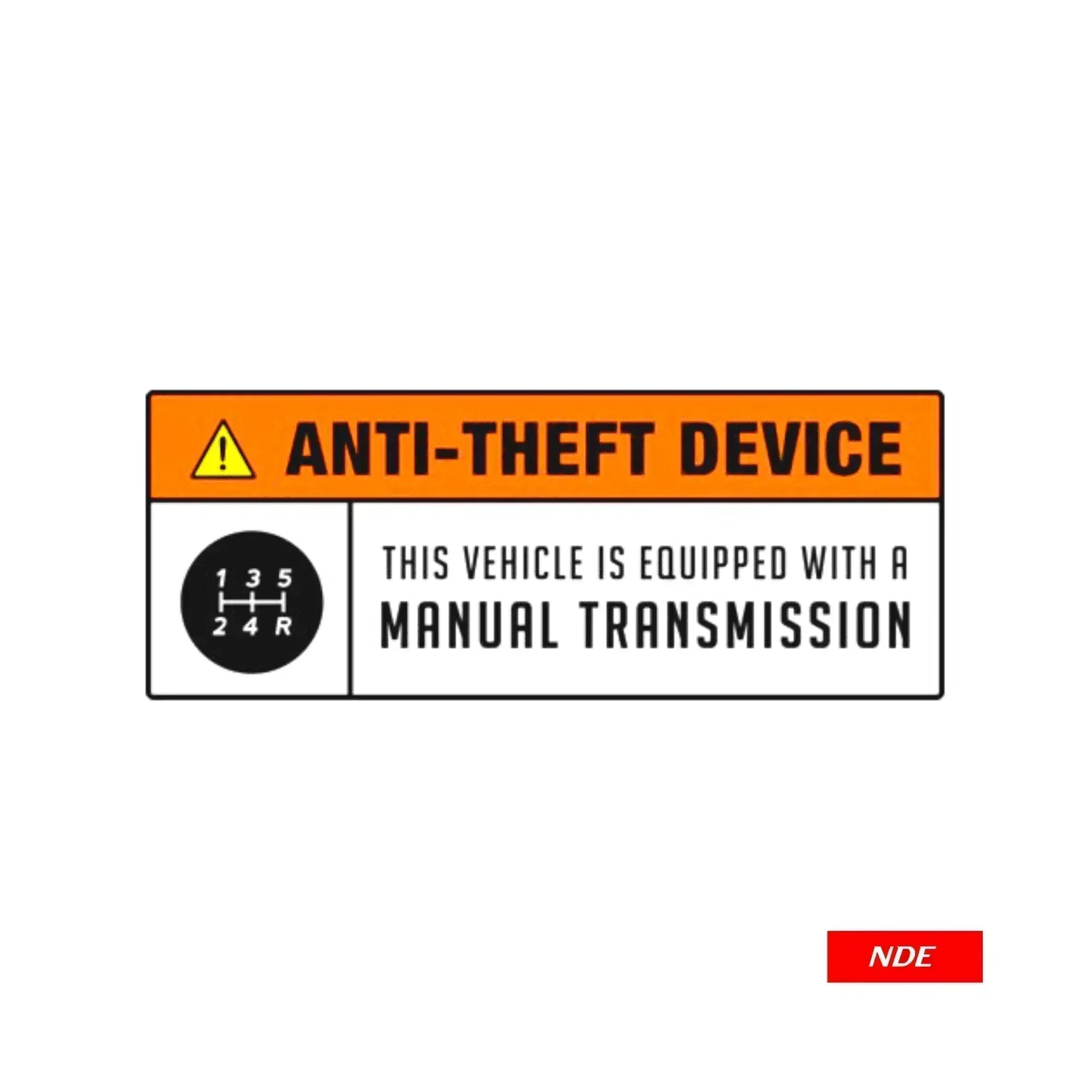 STICKER, ANTI THEFT DEVICE (SKU:12442) - NDE STORE