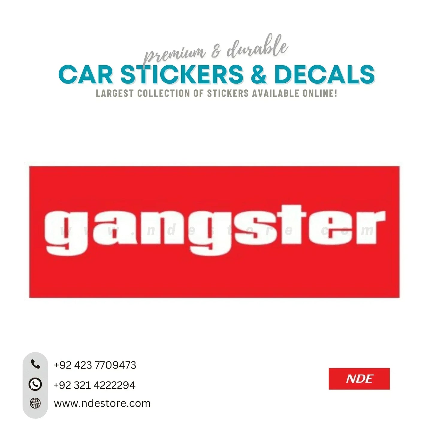 STICKER, GANGSTER – NDE STORE