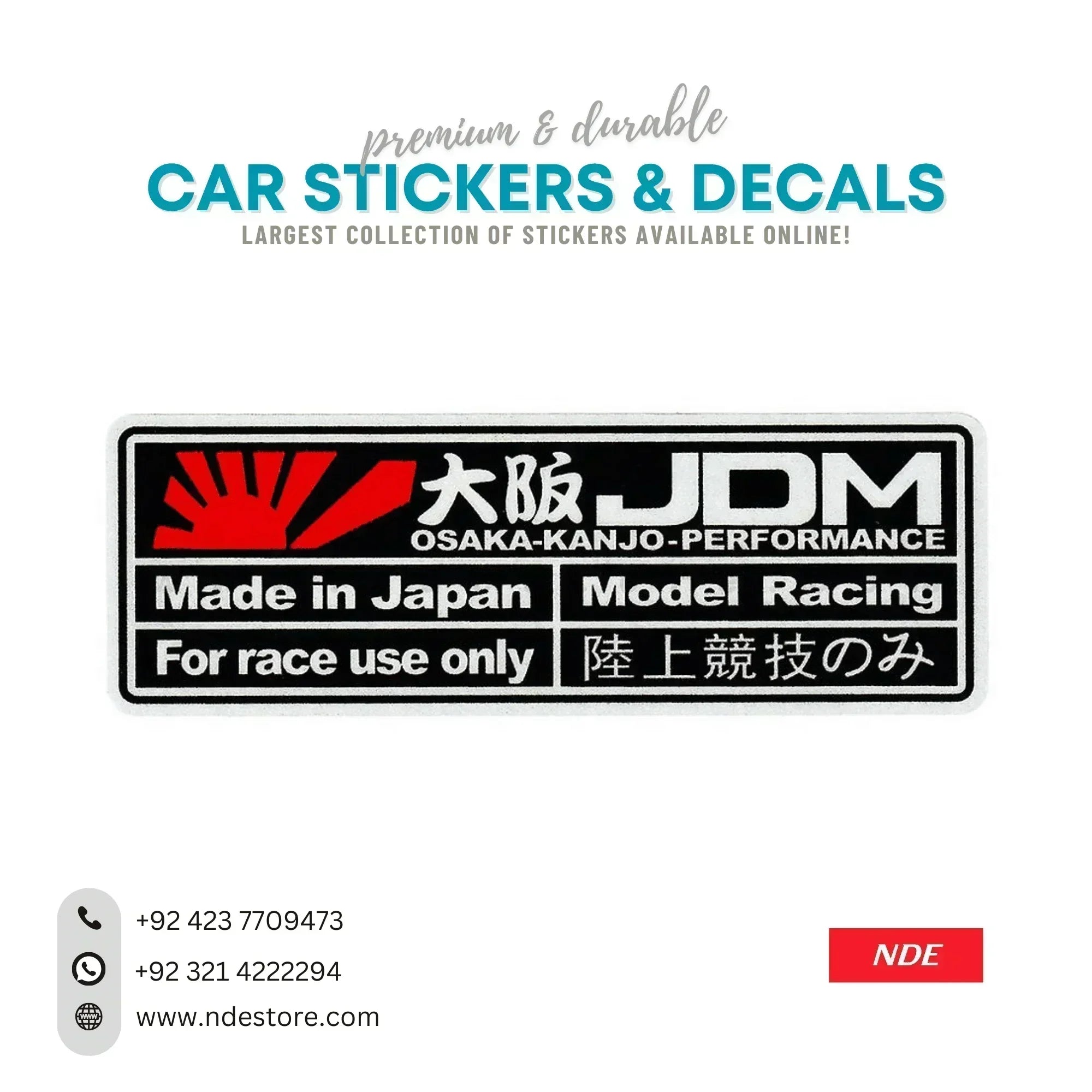 STICKER, JDM OSAKA KANJO PERFORMANCE - NDE STORE