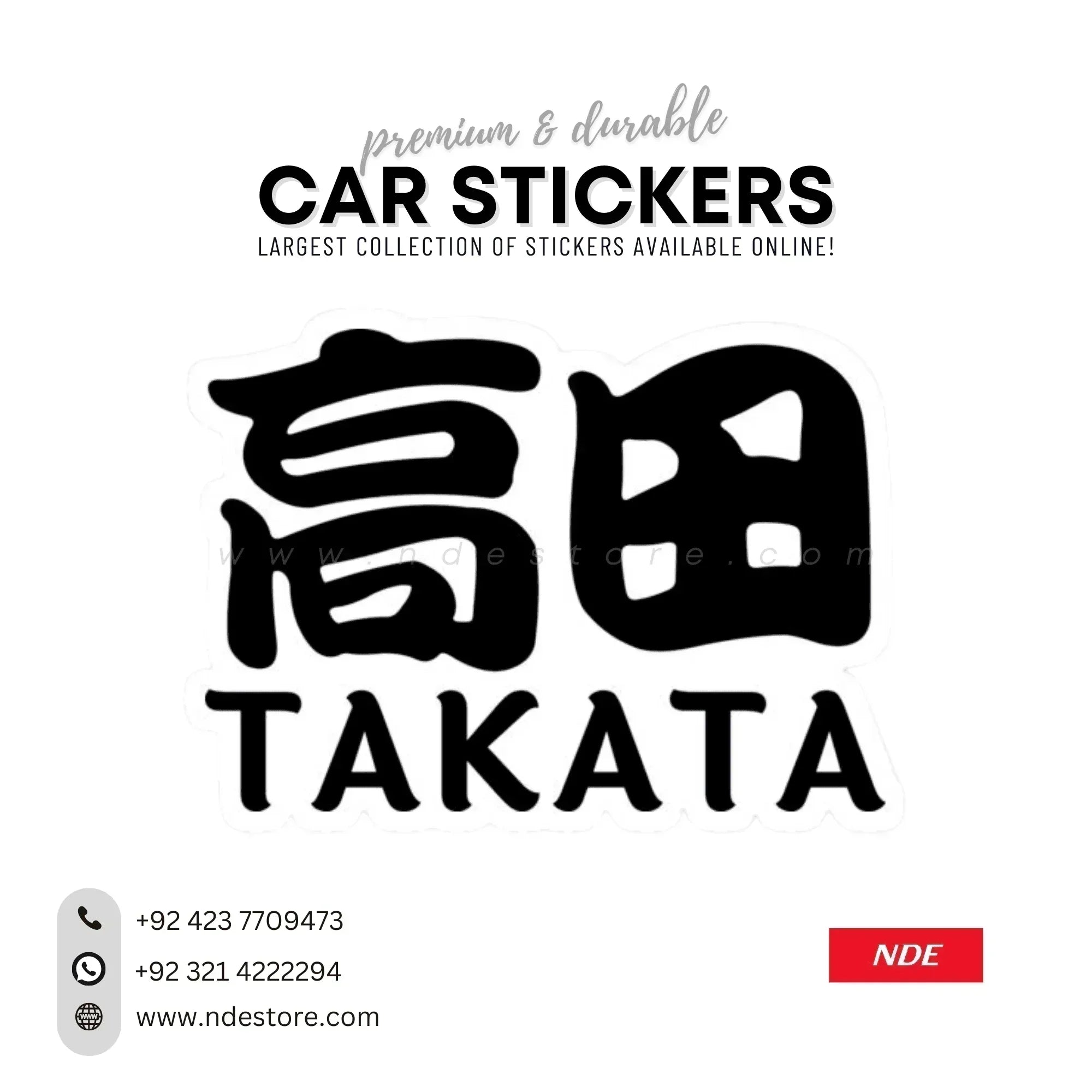 STICKER, TAKATA (SKU: T7784) - NDE STORE