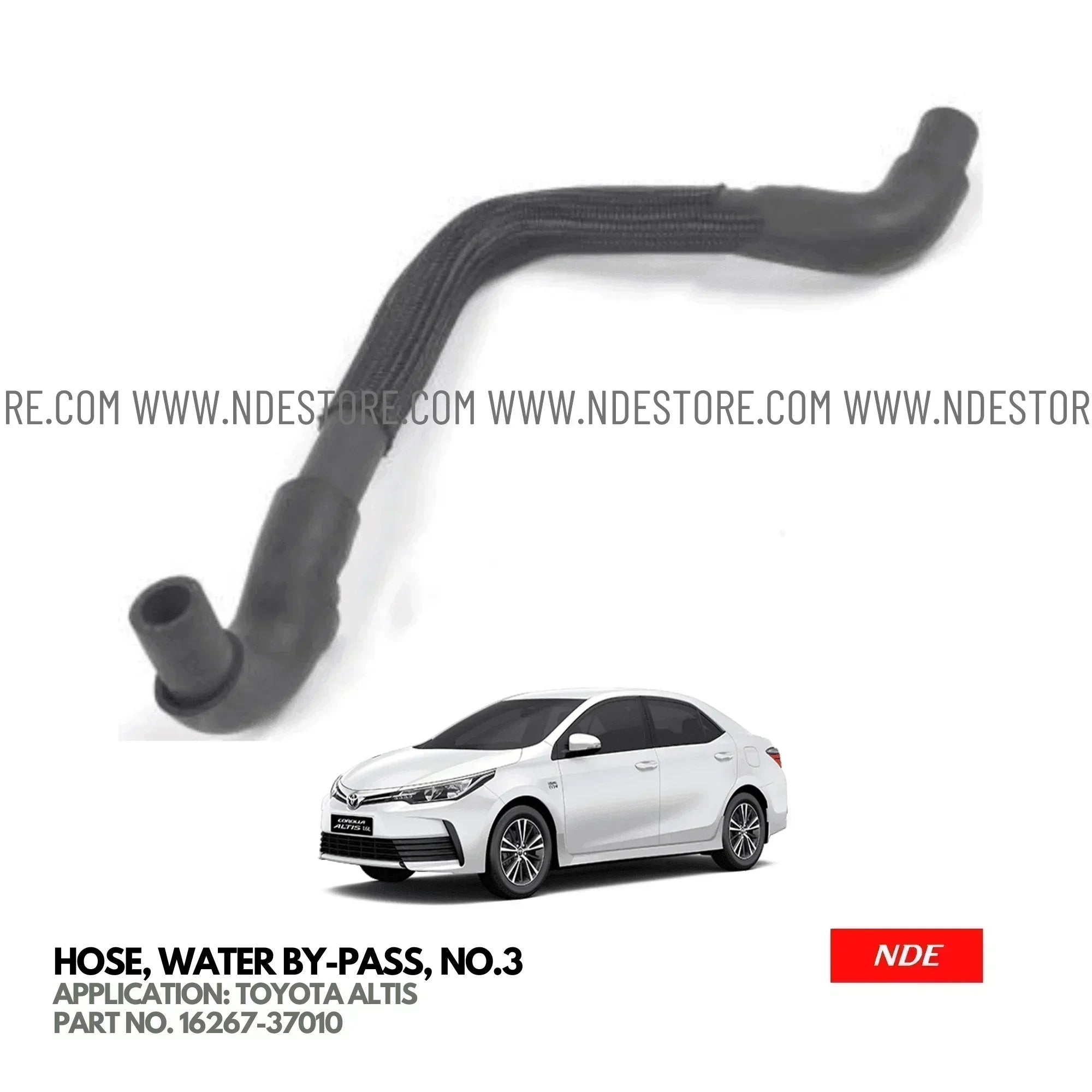 HOSE PIPE WATER BY PASS HOSE NO 3 FOR TOYOTA ALTIS (2008-2024) – NDE STORE