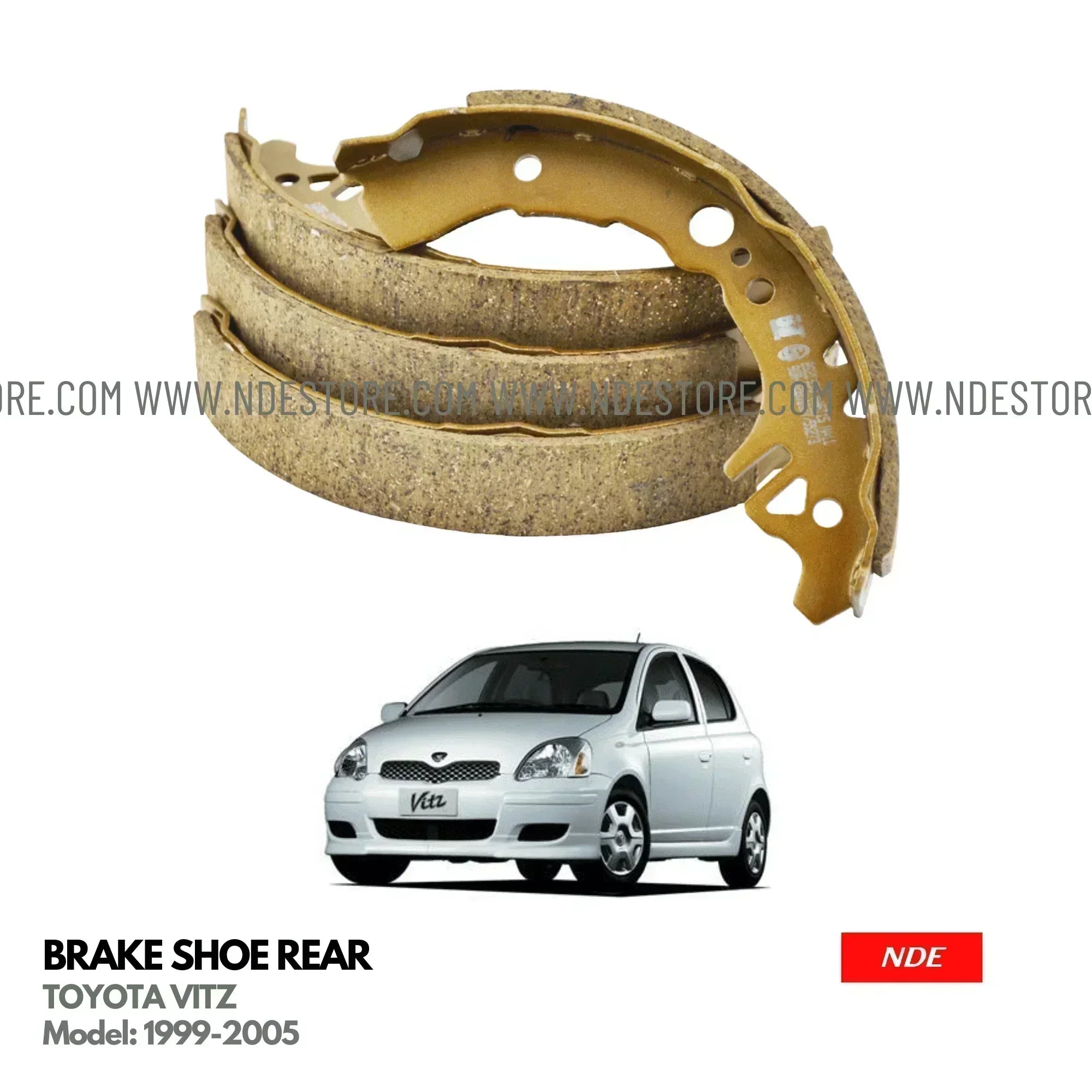 BRAKE, BRAKE SHOE KIT SET REAR FOR TOYOTA VITZ (1998-2004) (TOYOTA GEN – NDE STORE