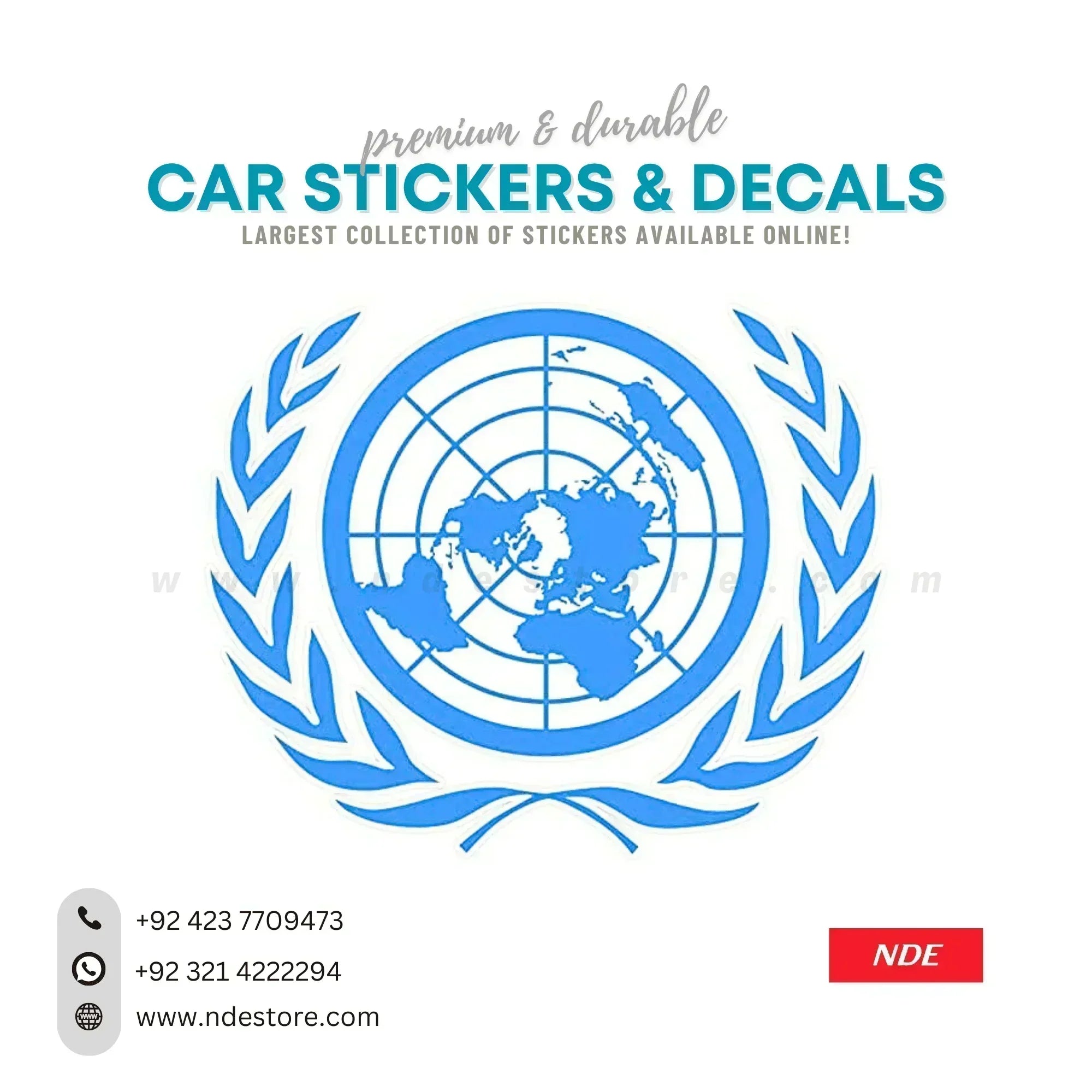 STICKER, UNITED NATIONS – NDE STORE