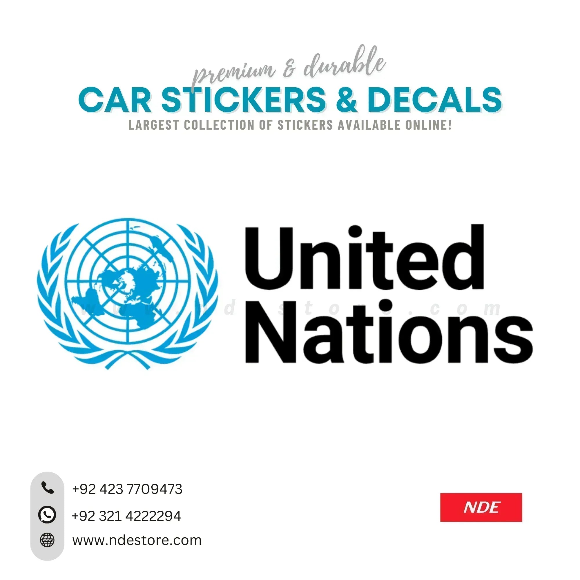 STICKER, UNITED NATIONS - NDE STORE