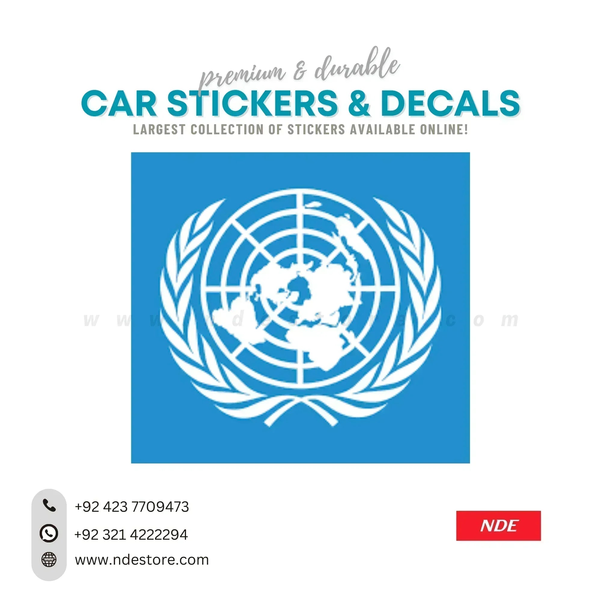 STICKER, UNITED NATIONS – NDE STORE