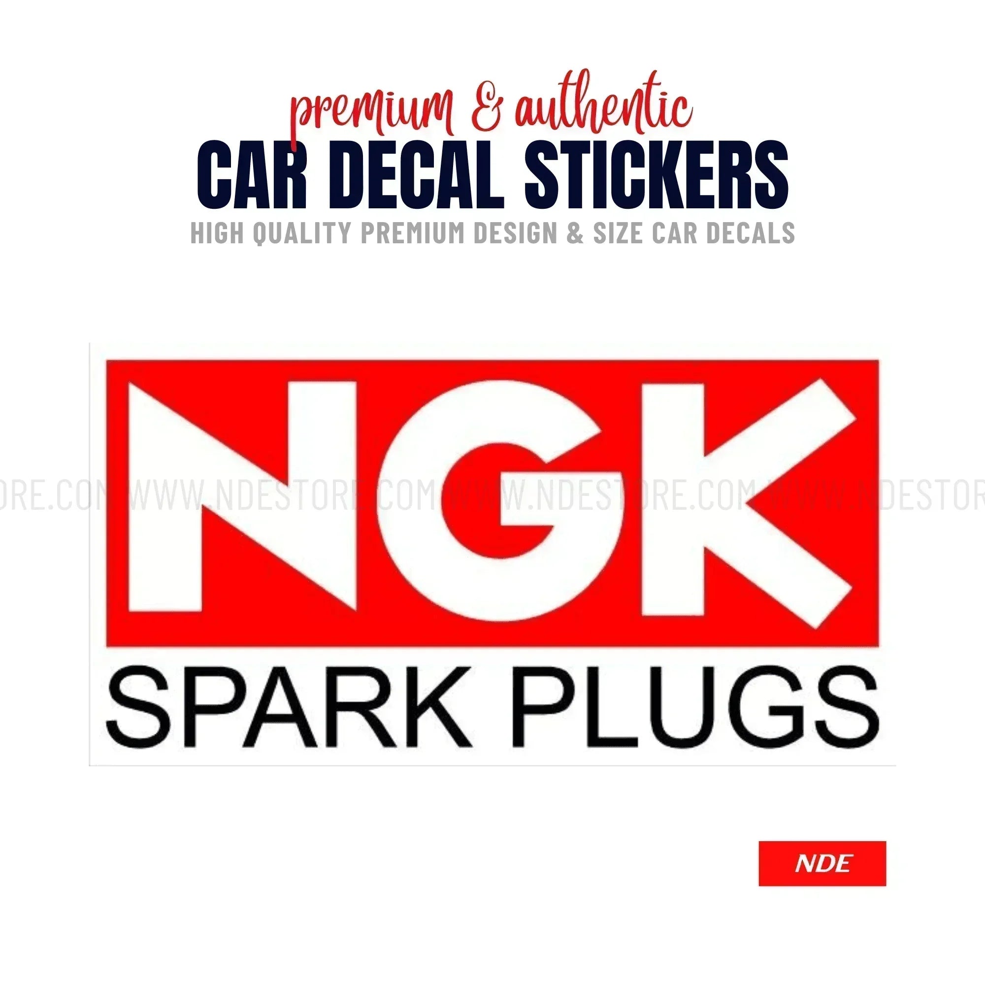 STICKER NGK SPARK PLUGS – NDE STORE
