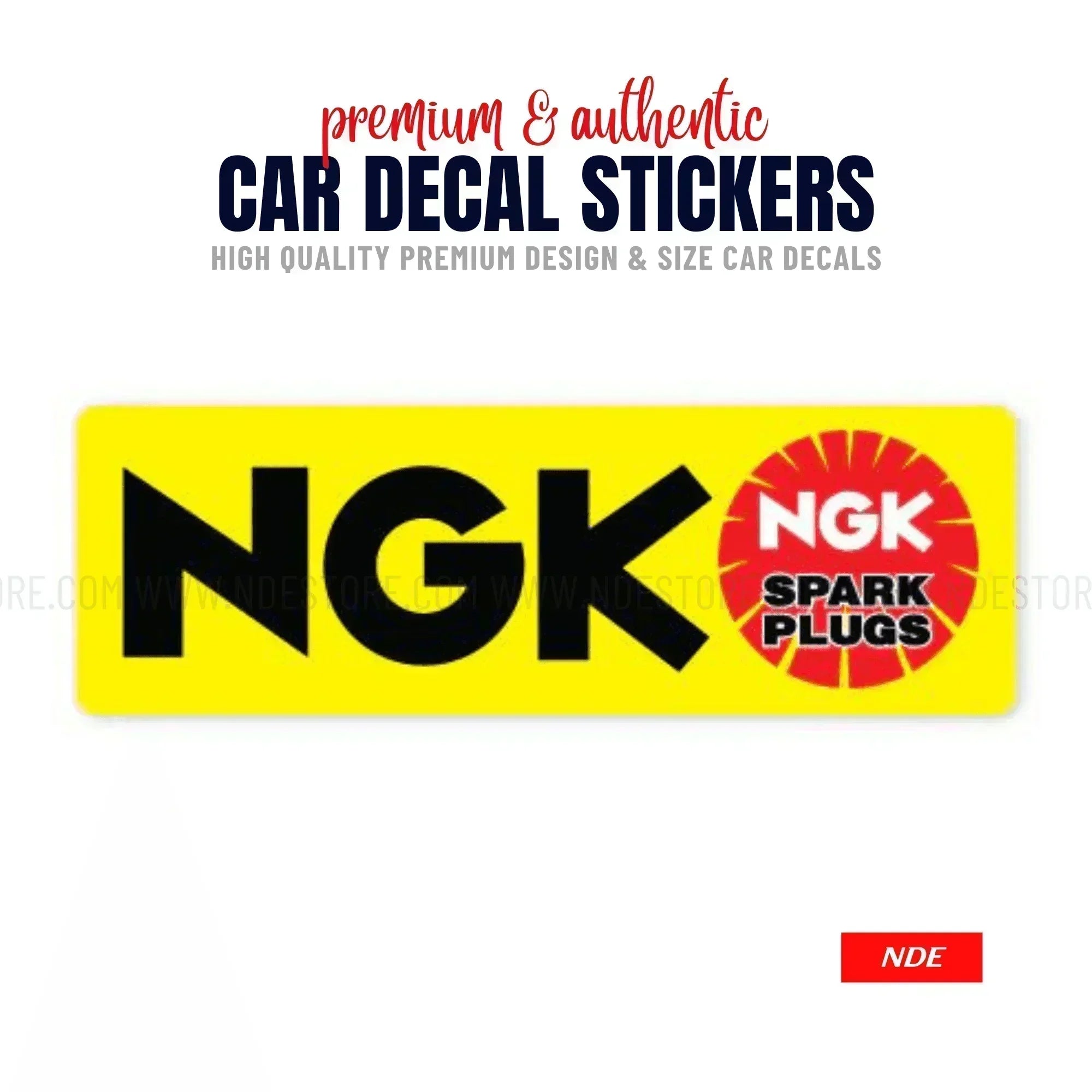 STICKER NGK YELLOW – NDE STORE